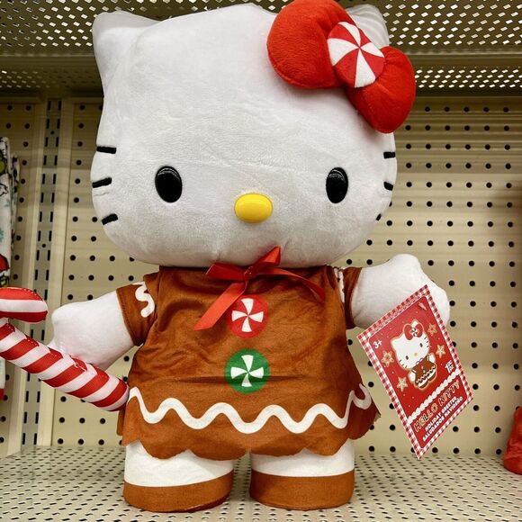 Sanrio | Holiday | Hello Kitty Gingerbread 6 Plush Greeter Sanrio 224 ...